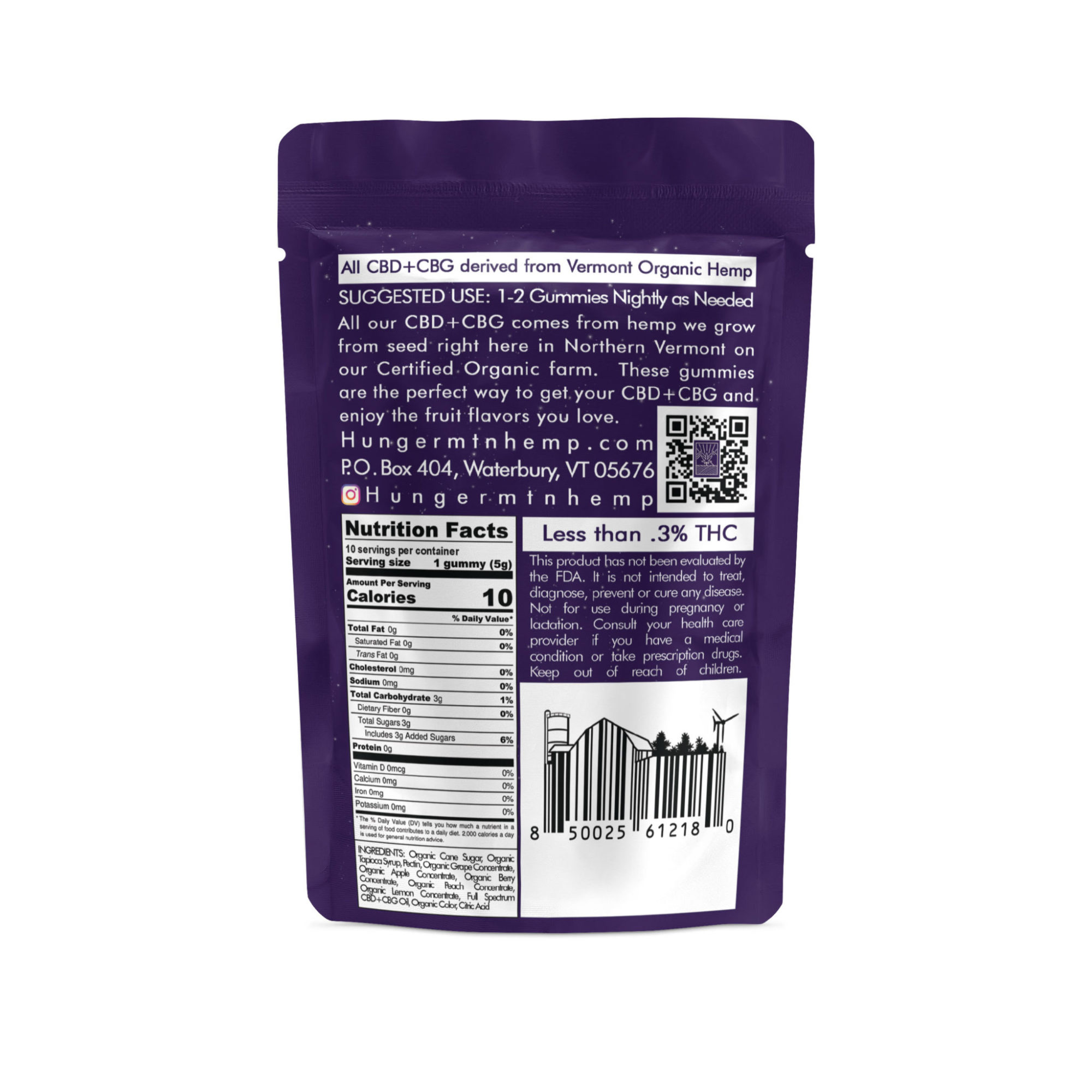 Night Time Gummies 30mg (15mg CBD + 15mg CBG) – HMH